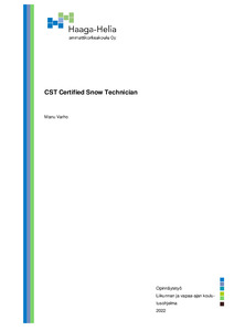 CST Certified Snow Technician - Theseus